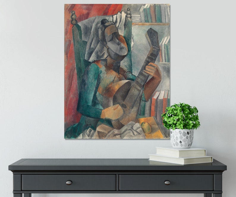 Pablo Picasso Woman With a Mandolin Giclee Print Reproduction | Etsy