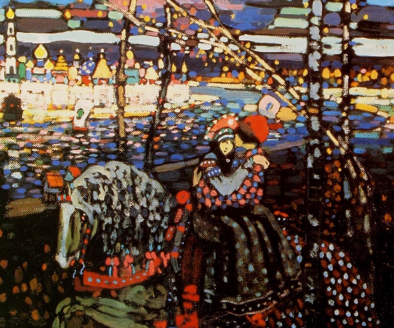 Wassily Kandinsky Couple Riding Giclee Print Reproduction | Etsy