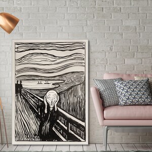 Edvard Munch the Scream Giclee Print Texture Gel Reproduction Painting ...