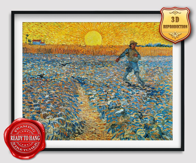 Vincent Van Gogh Sower at Sunset Giclee Print Reproduction - Etsy