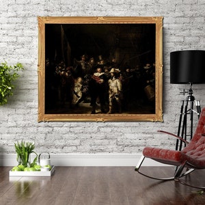 Rembrandt the Night Watch Giclee Print Texture Gel Reproduction ...