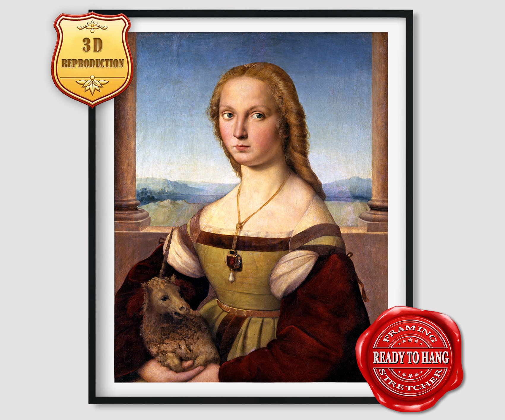 Raphael Young Woman With Unicorn Giclee Print Reproduction - Etsy UK