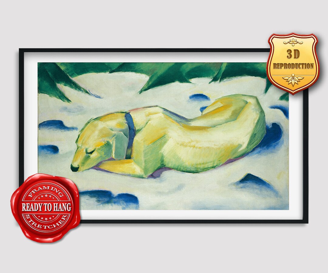 Franz Marc Dog Lying in the Snow Giclee Print Reproduction Painting ...