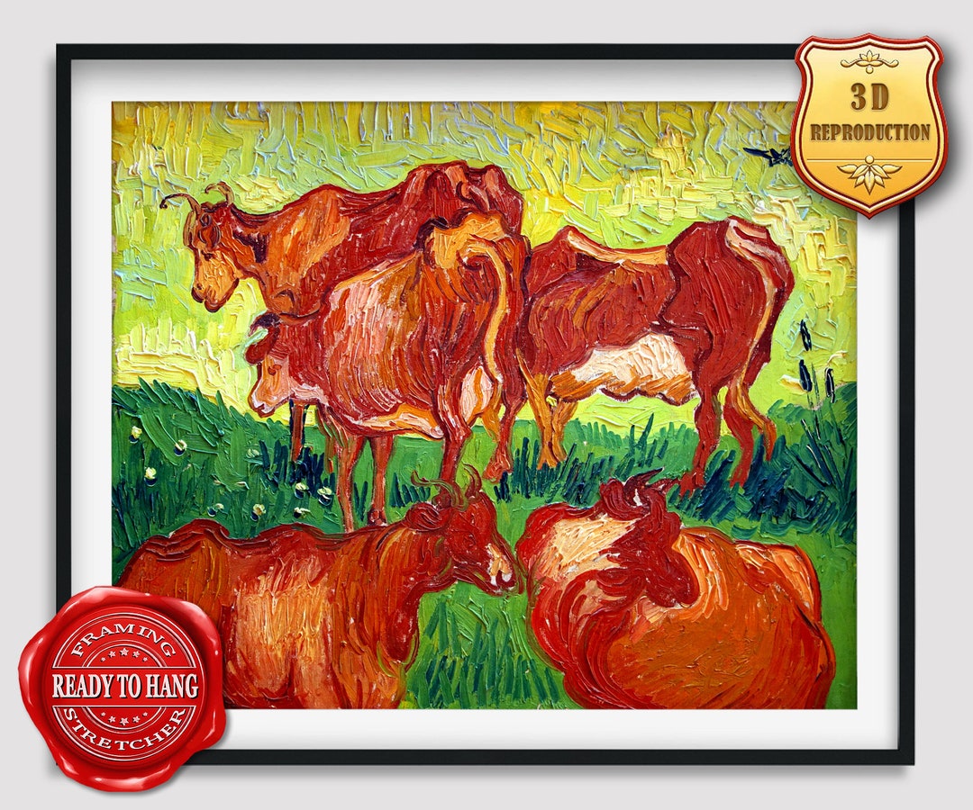 Vincent Van Gogh Cows After Jordaens Giclee Print Reproduction Painting ...