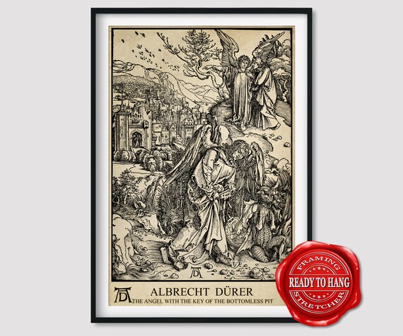 Albrecht Durer Angel With the Key of the Bottomless Pit Giclee | Etsy
