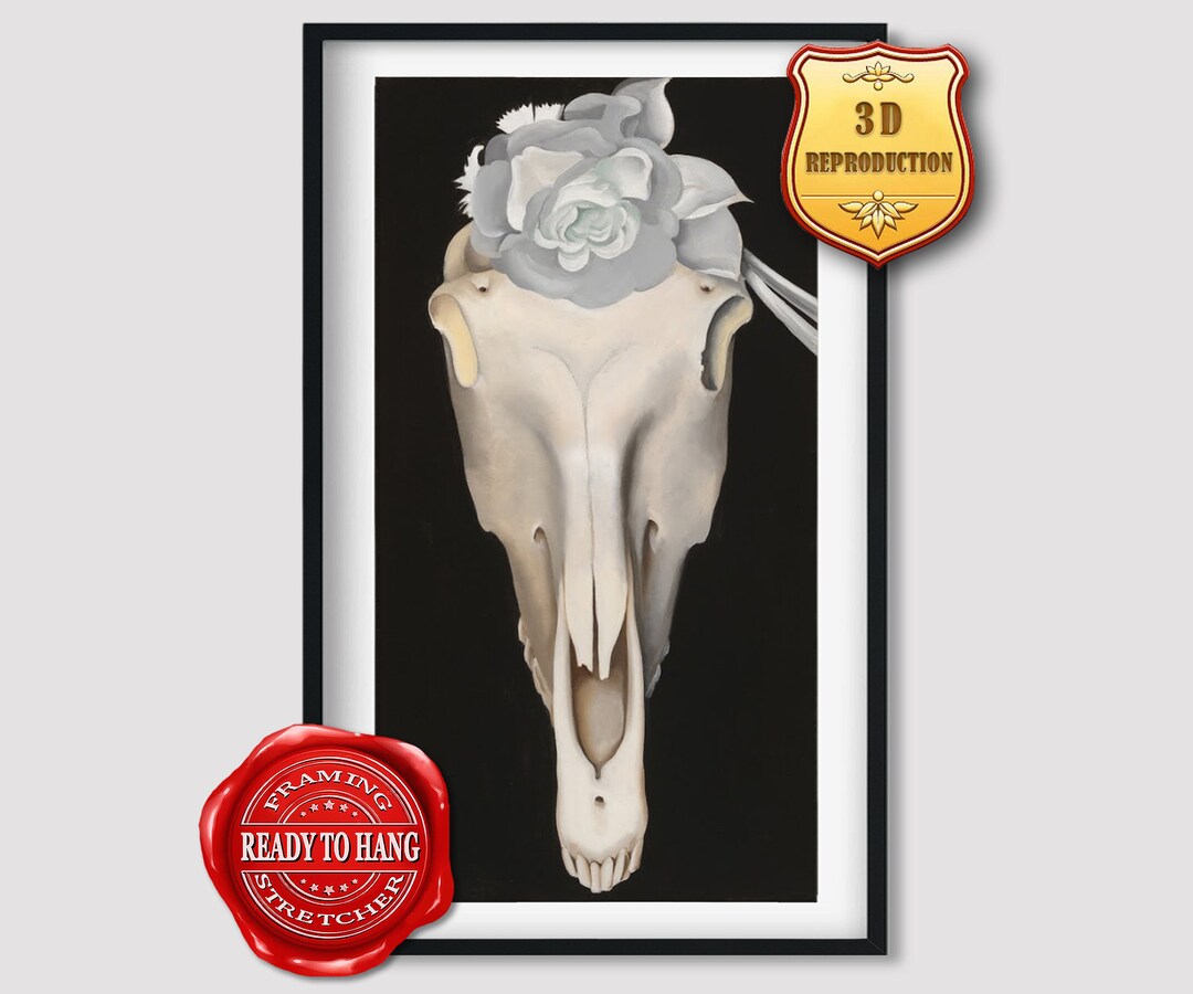 Georgia O'keeffe Horse's Skull With White Rose Giclee Print ...