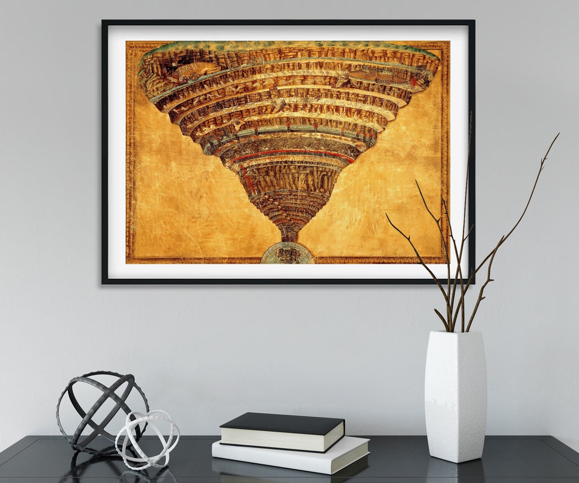 Sandro Botticelli Chart of Hell Giclee Print Reproduction | Etsy