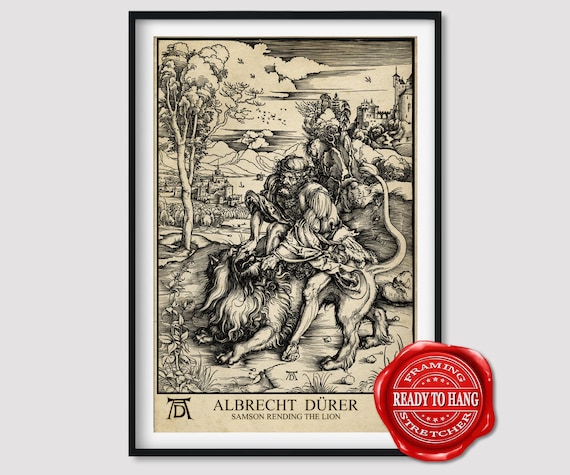 Albrecht Durer Samson Rending the Lion Giclee Print - Etsy