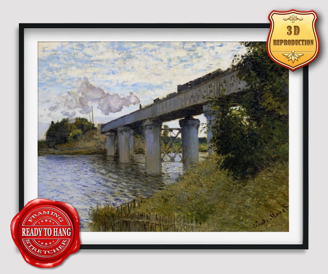 Claude Monet the Railroad Bridge in Argenteuil Giclee Print ...