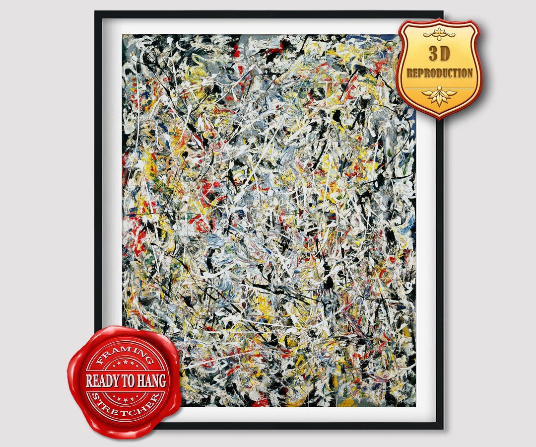 Jackson Pollock White Light Giclee Print Reproduction Painting Large ...