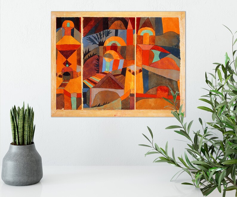 Paul Klee Temple Gardens Giclee Print Texture Gel Reproduction - Etsy