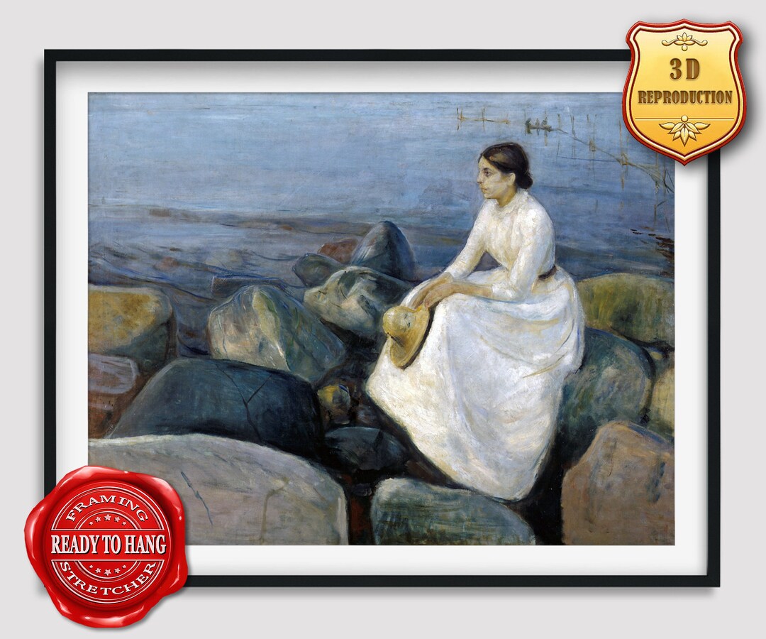 Edvard Munch Summer Night Inger on the Beach Giclee Print - Etsy