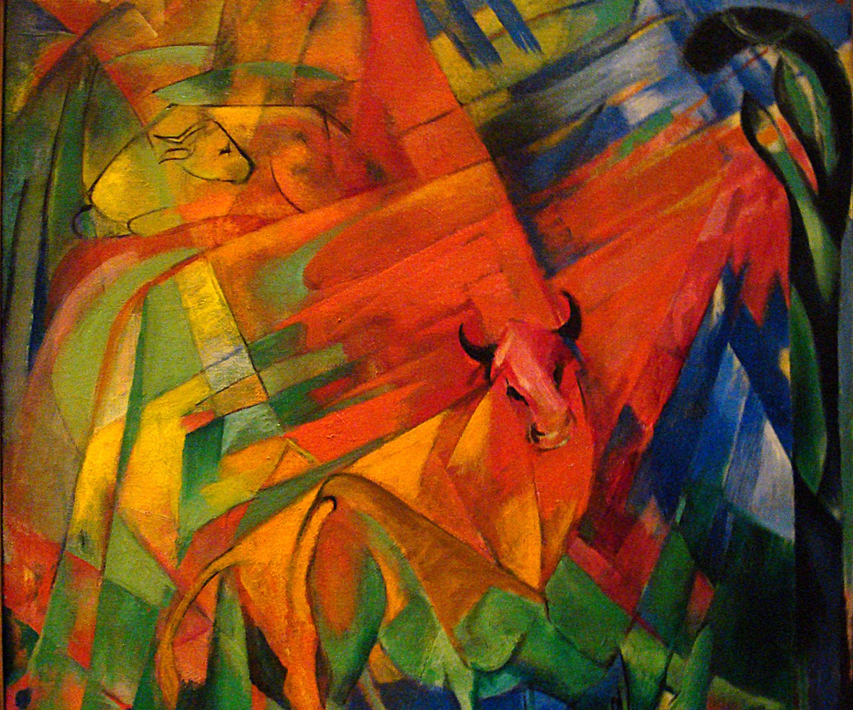 Franz Marc Painting with Bulls Giclee Print Reproduction | Etsy