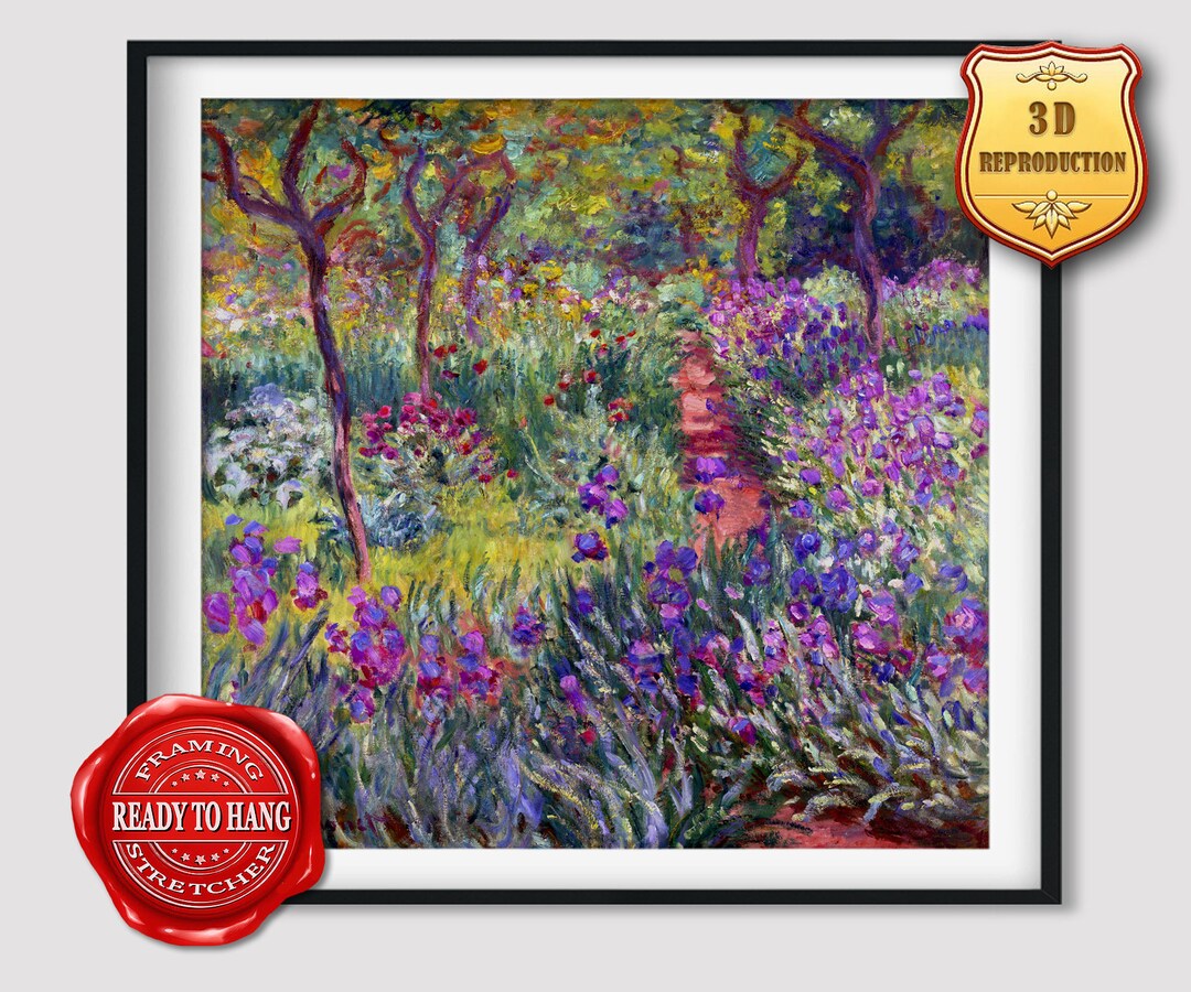 Claude Monet the Artist’s Garden in Giverny Giclee Print Reproduction ...