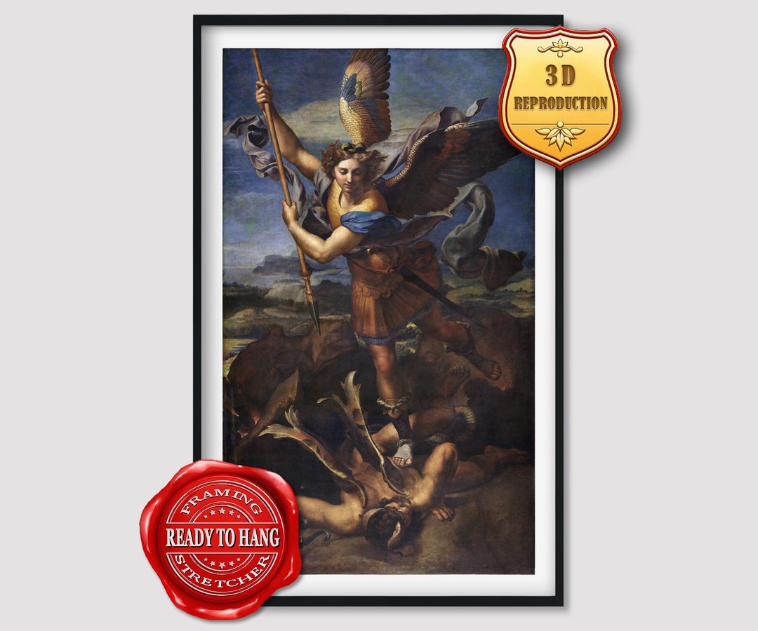 Raphael St Michael Vanquishing Satan Giclee Print Reproduction Painting ...