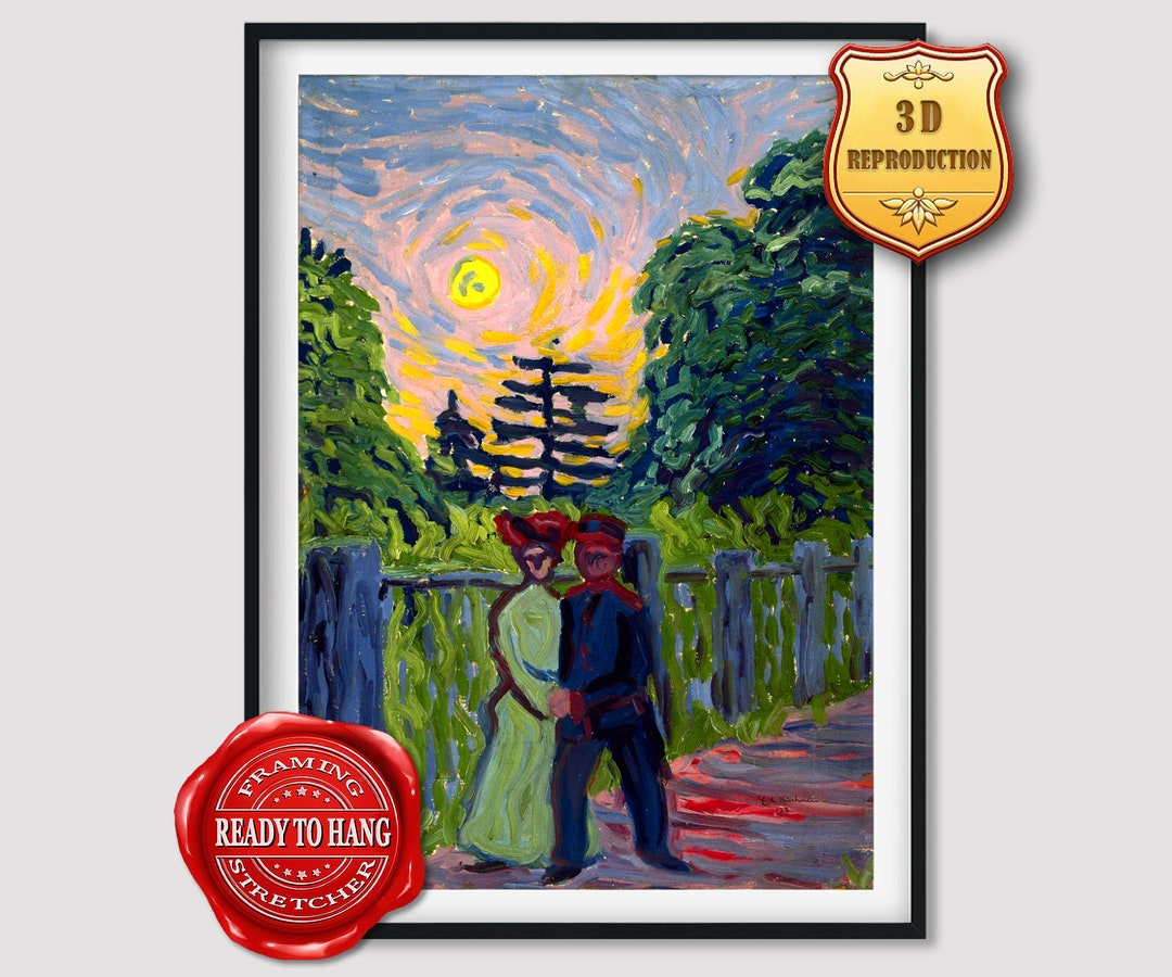 Ernst Ludwig Kirchner Moonrise Soldier and Maiden Giclee Print ...