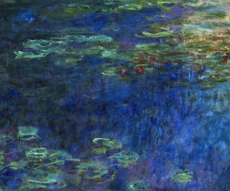 Claude Monet Reflections of Clouds on the Water-lily Pond | Etsy
