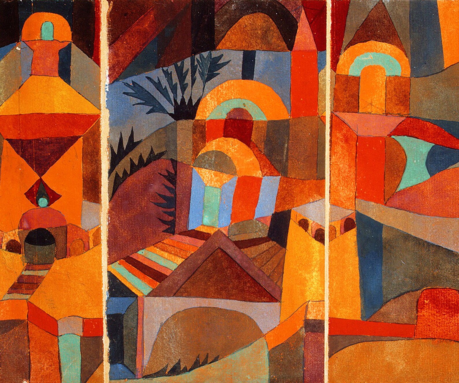 Paul Klee Temple Gardens Giclee Print Texture Gel Reproduction | Etsy