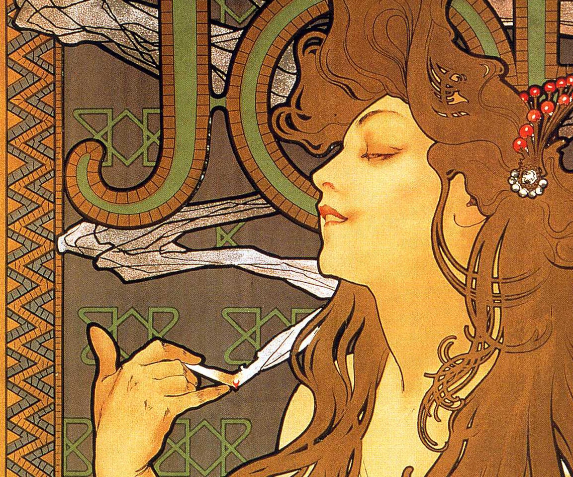 Alphonse Mucha 'Job' cigarette 2 Giclee Print | Etsy