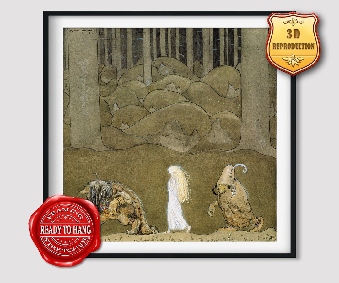 John Bauer the Princess and the Trolls Giclee Print Reproduction ...