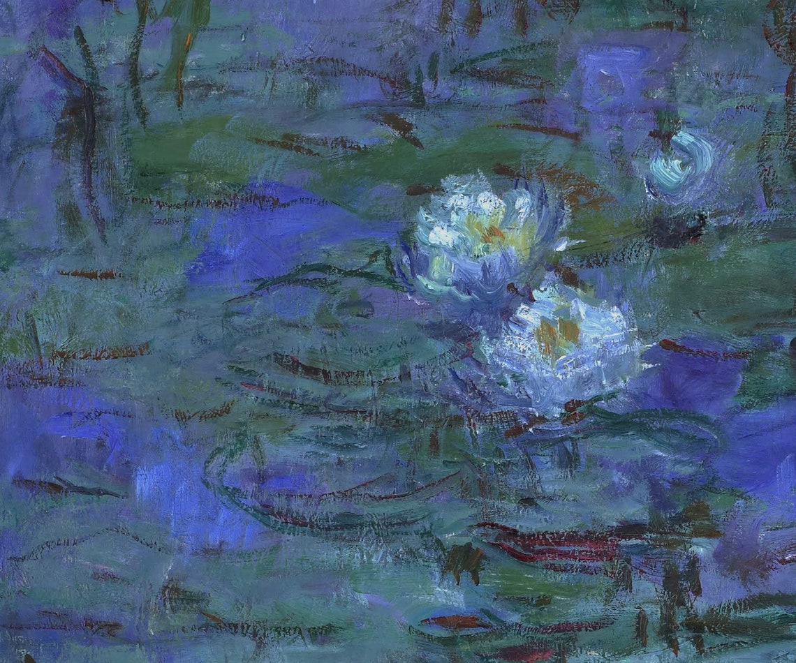 Claude Monet Blue Water Lilies Giclee Print Reproduction | Etsy