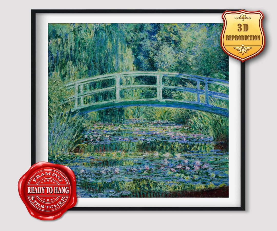 Claude Monet Water Lilies and Japanese Bridge Giclee Print Reproduction ...