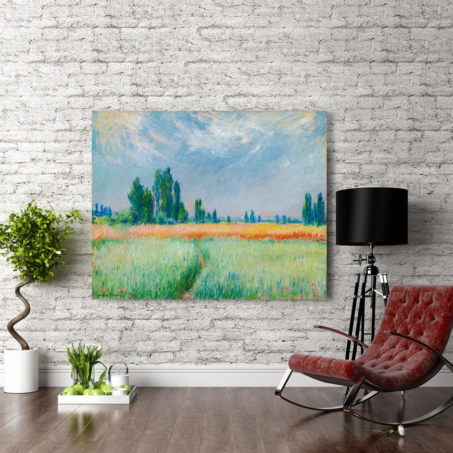 Claude Monet Wheat Field Giclee Print Texture Gel Reproduction - Etsy