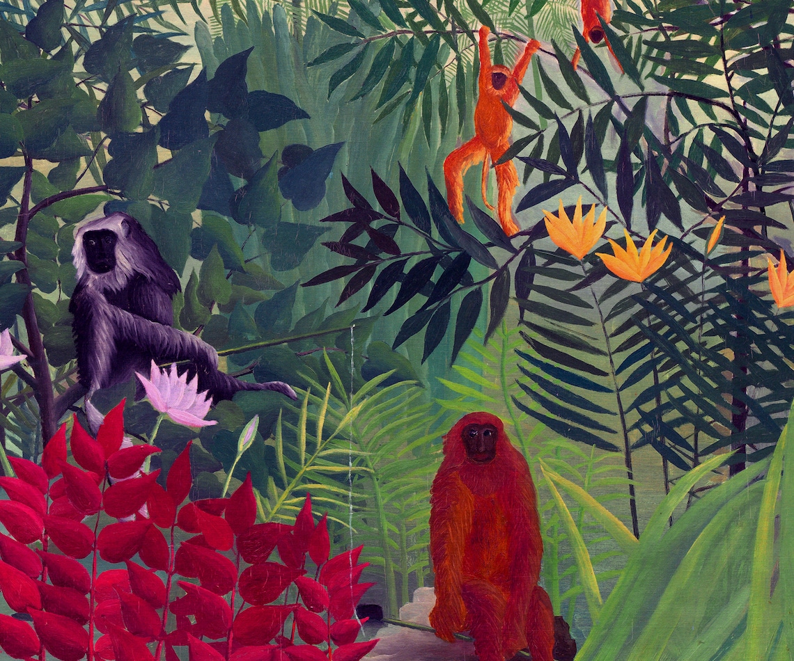 Henri Rousseau Tropical Forest With Monkeys Giclee Print | Etsy