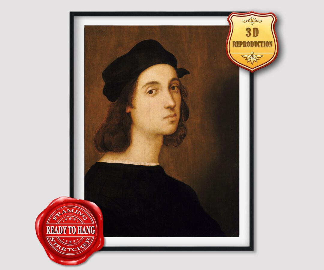 Raphael Self-portrait Giclee Print Texture Gel Reproduction - Etsy España