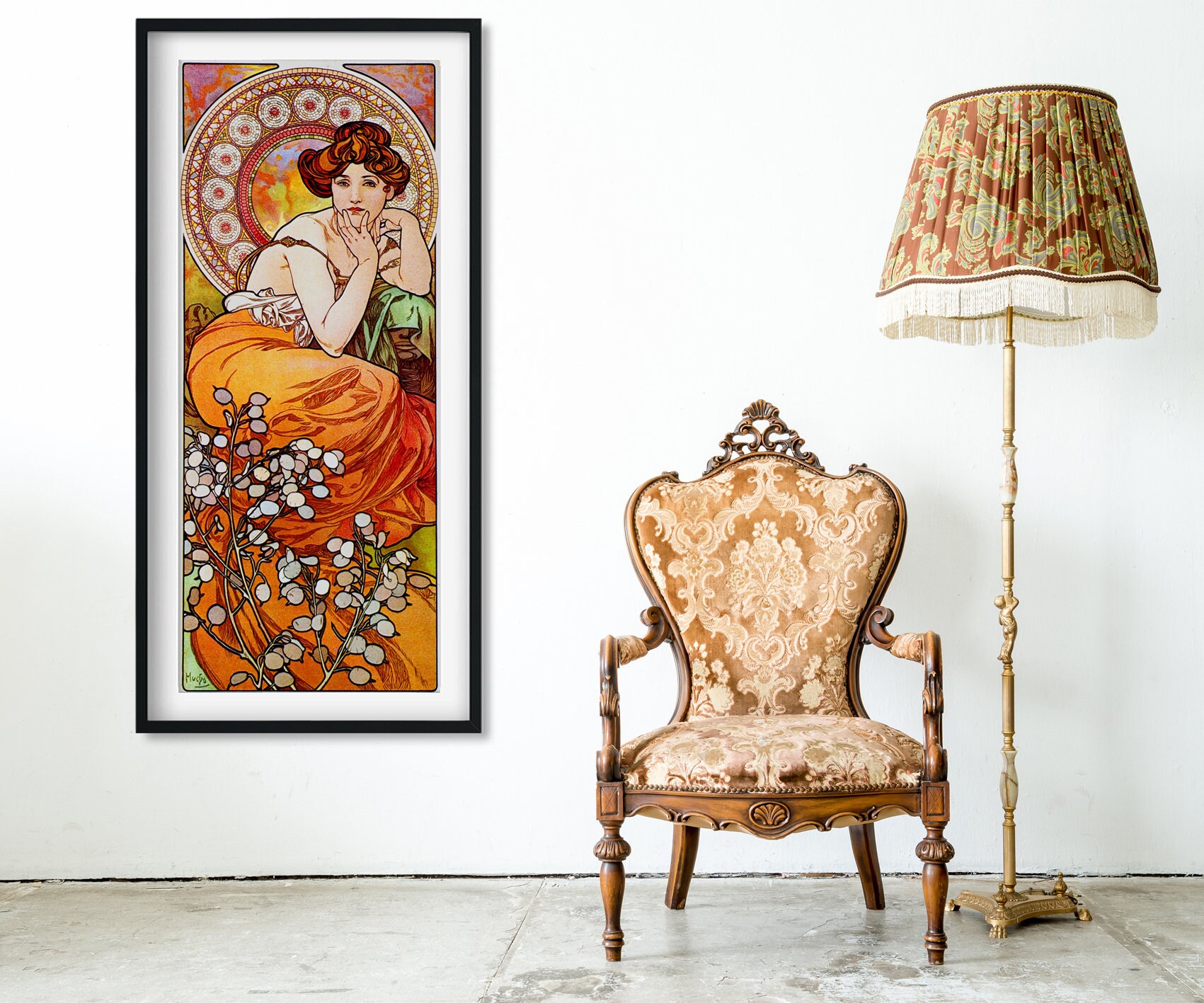 Alphonse Mucha The Precious Stones Topaz Giclee Print - Etsy España