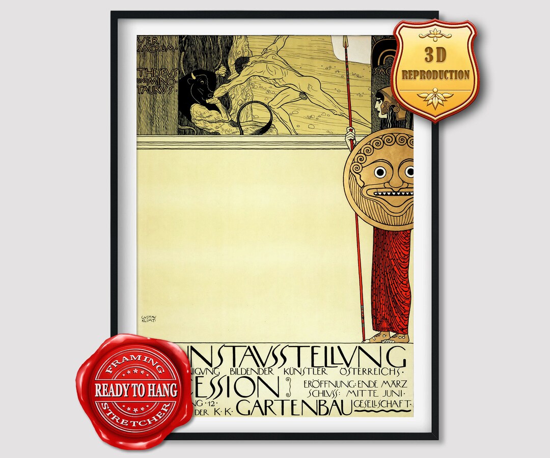 Gustav Klimt Poster for the First Secession Exhibition Giclee Print ...