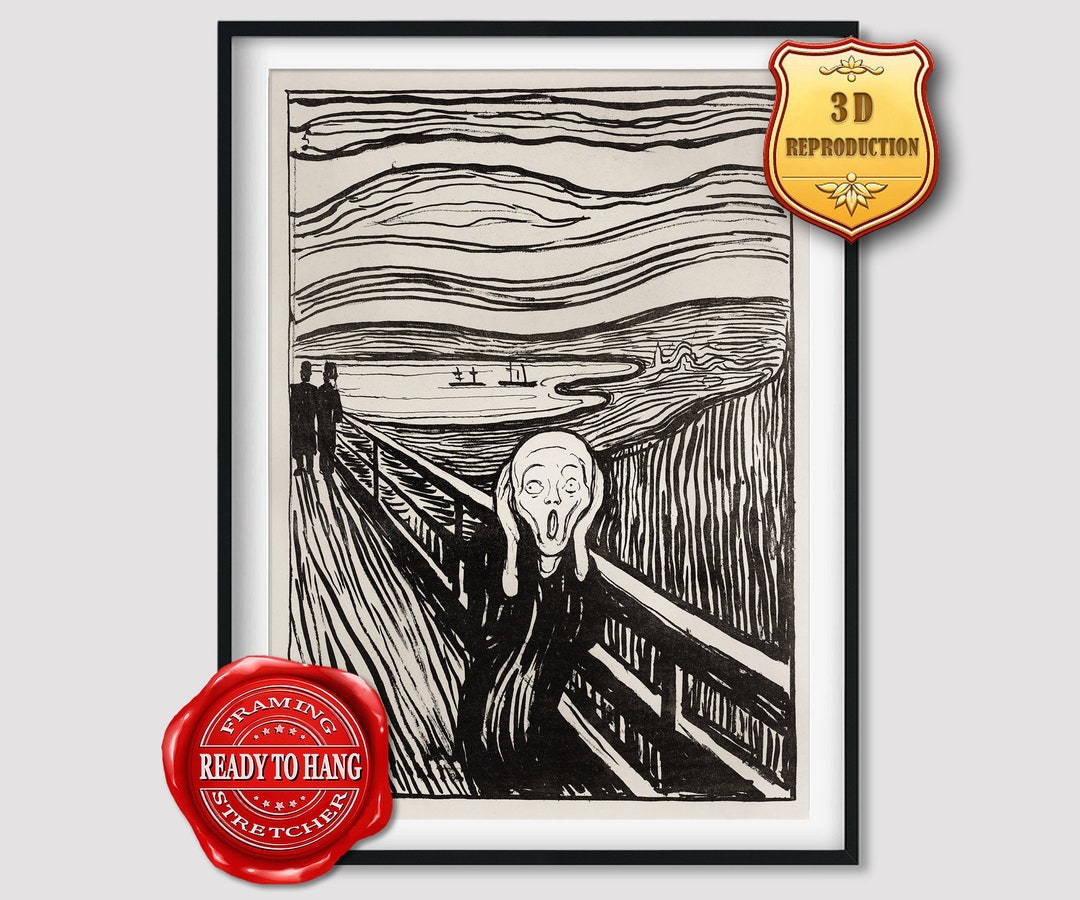 Edvard Munch the Scream Giclee Print Texture Gel Reproduction Painting ...
