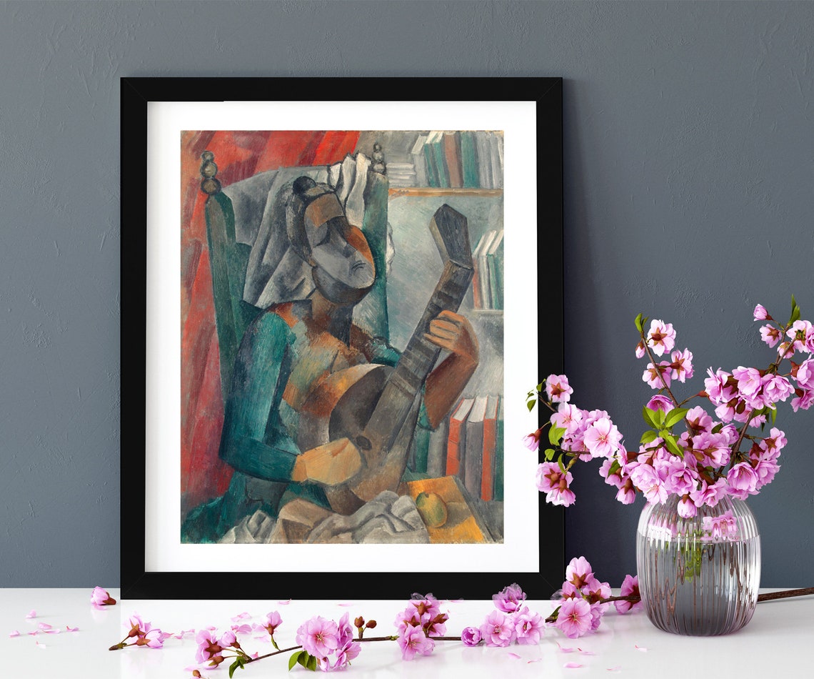 Pablo Picasso Woman With a Mandolin Giclee Print Reproduction | Etsy