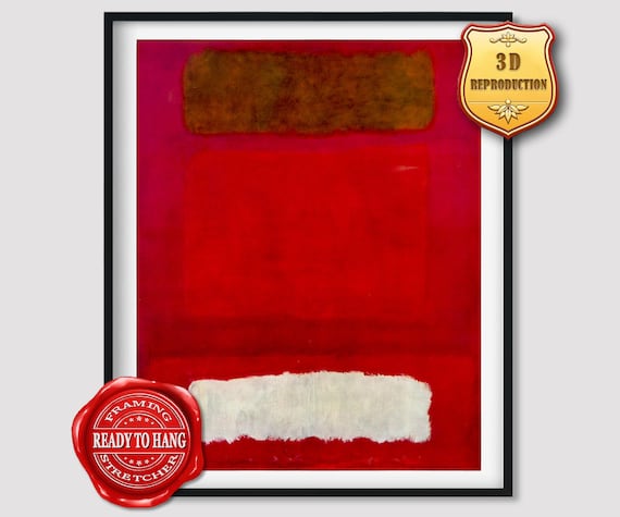 Mark Rothko No 16 Red White and Brown Giclee Print | Etsy