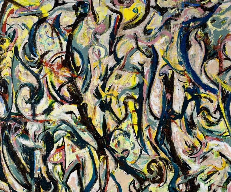 Jackson Pollock Mural Giclee Print Texture Gel Reproduction | Etsy