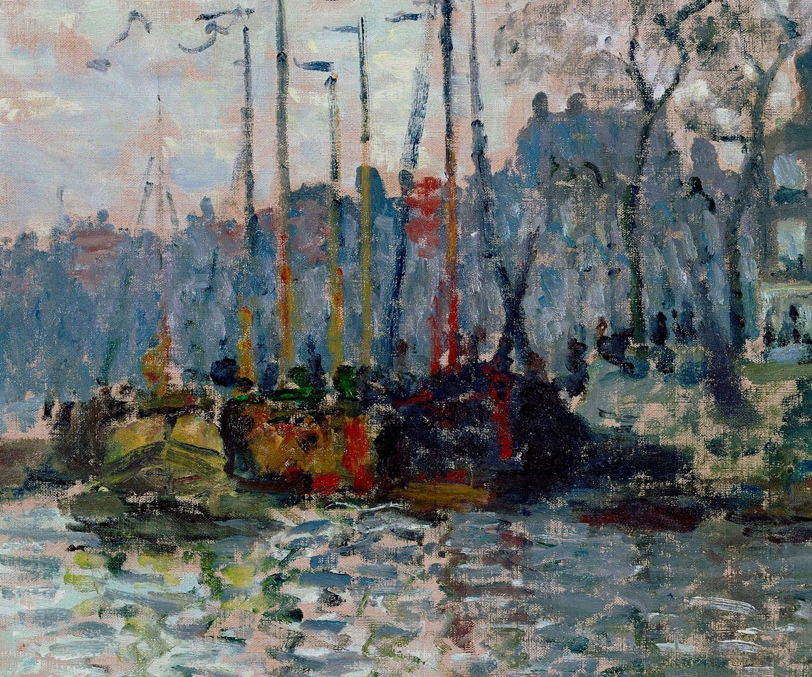 Claude Monet View of the Prins Hendrikkade and the Kromme Waal | Etsy