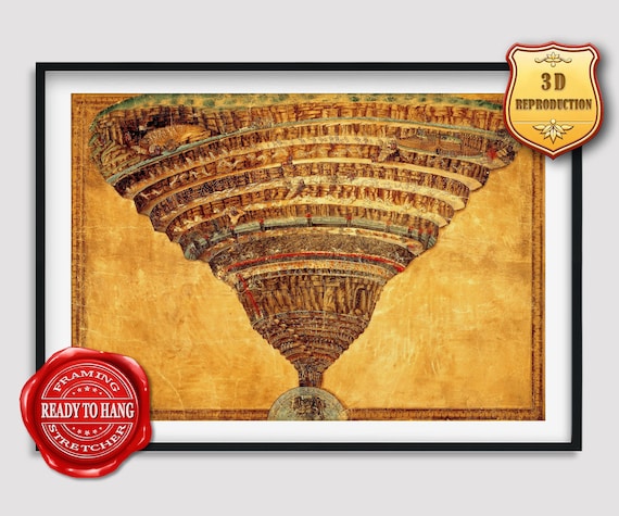 Sandro Botticelli Chart of Hell Giclee Print Reproduction | Etsy