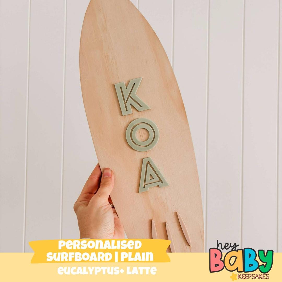 Personalised Surfboard Name Plaque | Surfer Theme | Room Decor | Beach ...