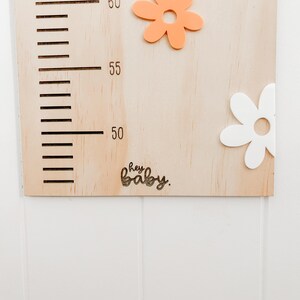 Personalised Growth Chart FIELD OF DAISIES Girls Room Decor Daisy Theme ...