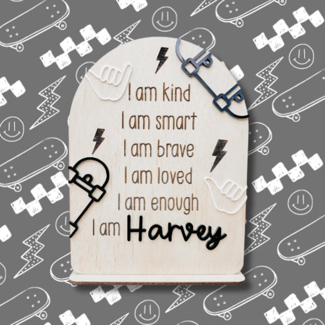 Personalised Daily Affirmation Plaque Kids Room Decor - Etsy