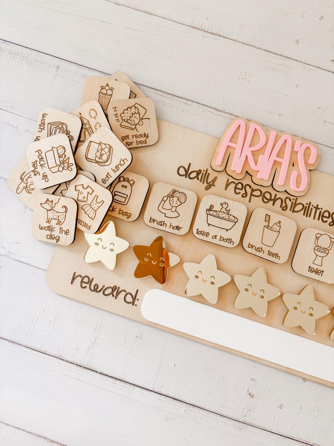 Personalised Chore Chart | Daily Tasks | Jobs for Kids | Rewards ...