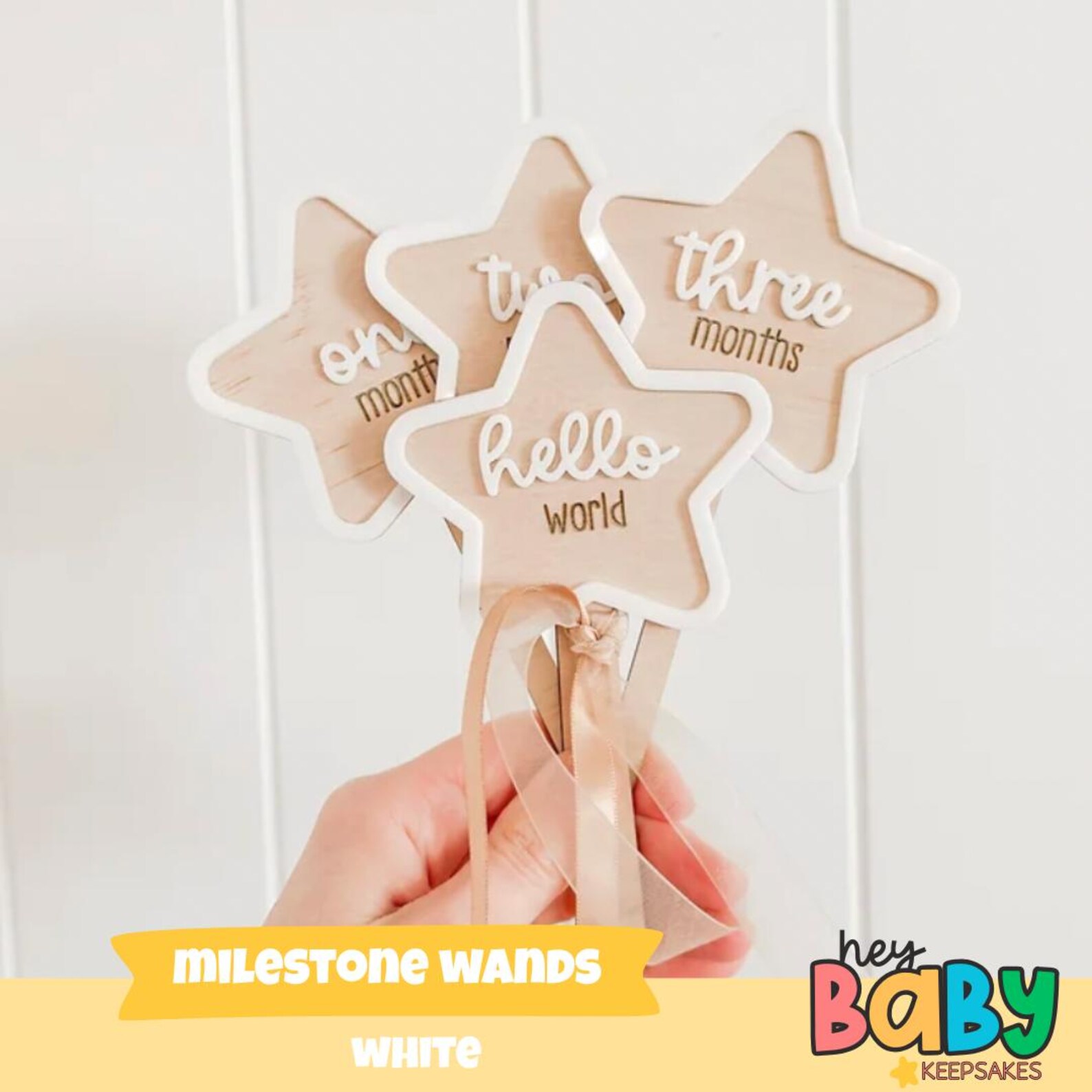 Milestone Wand Set | Milestone Discs | Nursery | Baby | Photography ...