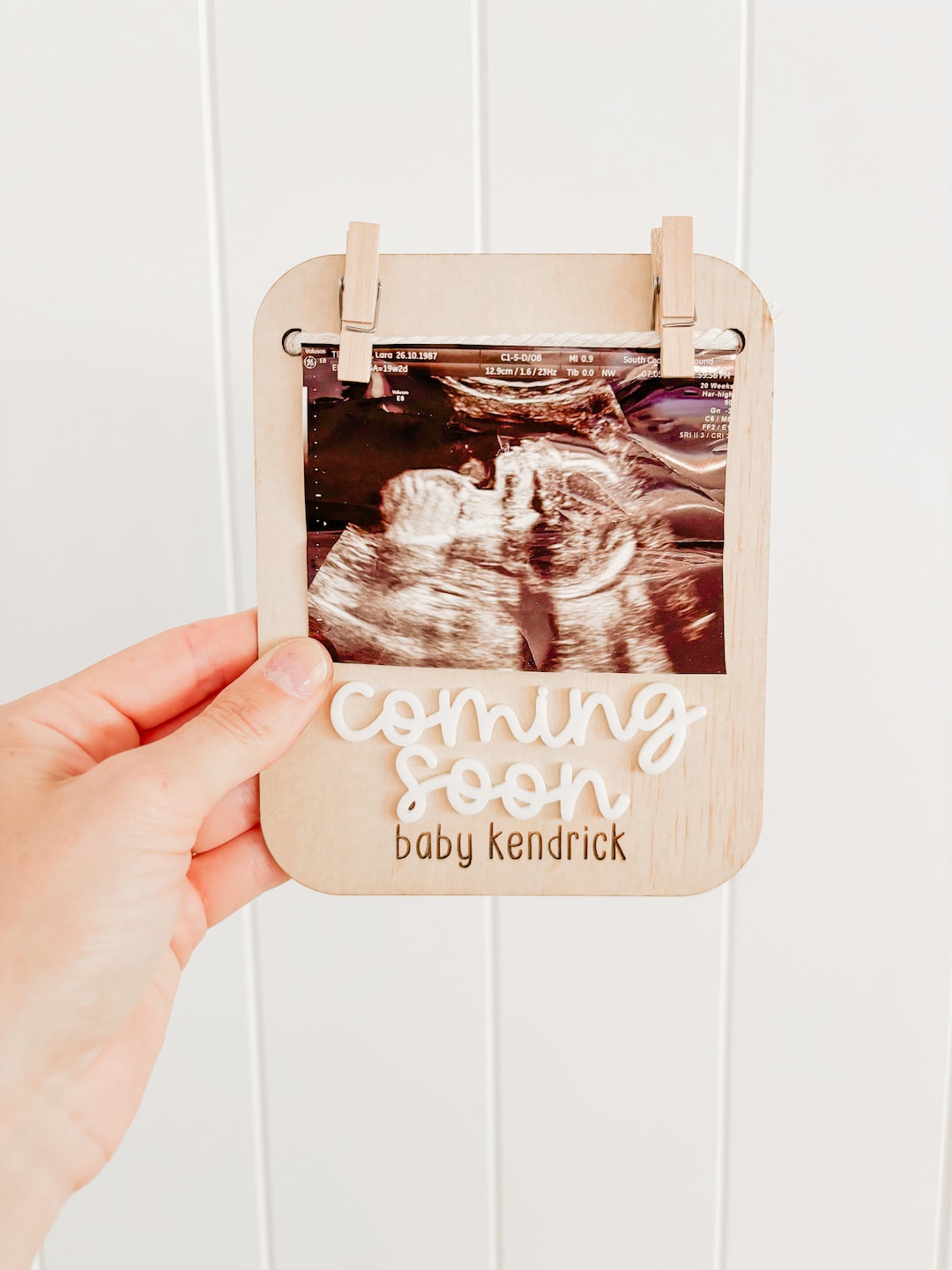 Baby Announcement | Ultrasound Plaque | Pregnancy Announcement | Baby ...