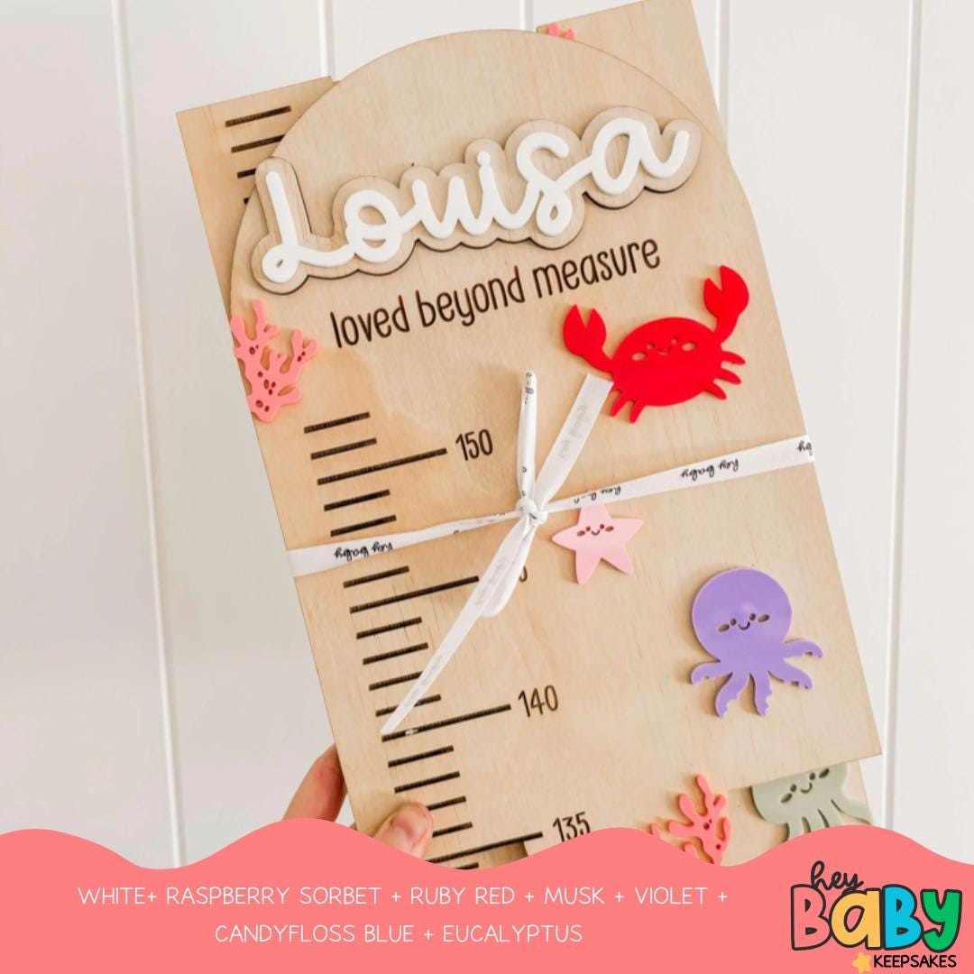 Personalised Growth Chart - UNDER THE SEA | Custom Made | Bespoke ...