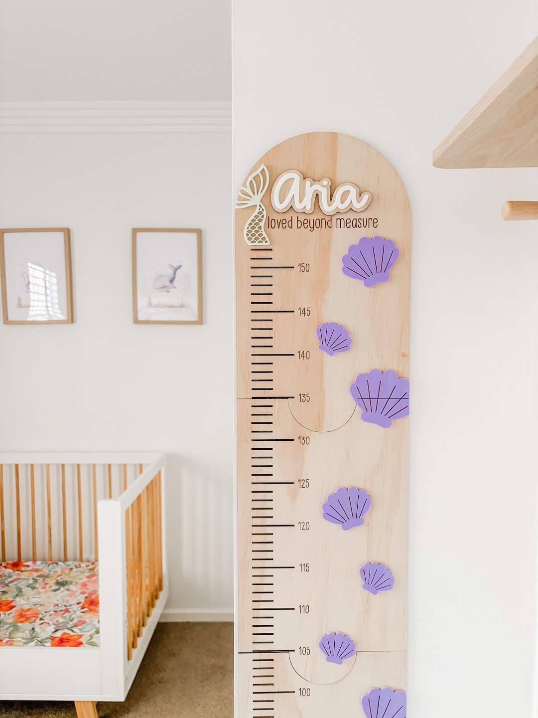 Personalized Growth Chart UNDER THE SEA Height Chart for Kid Wooden ...