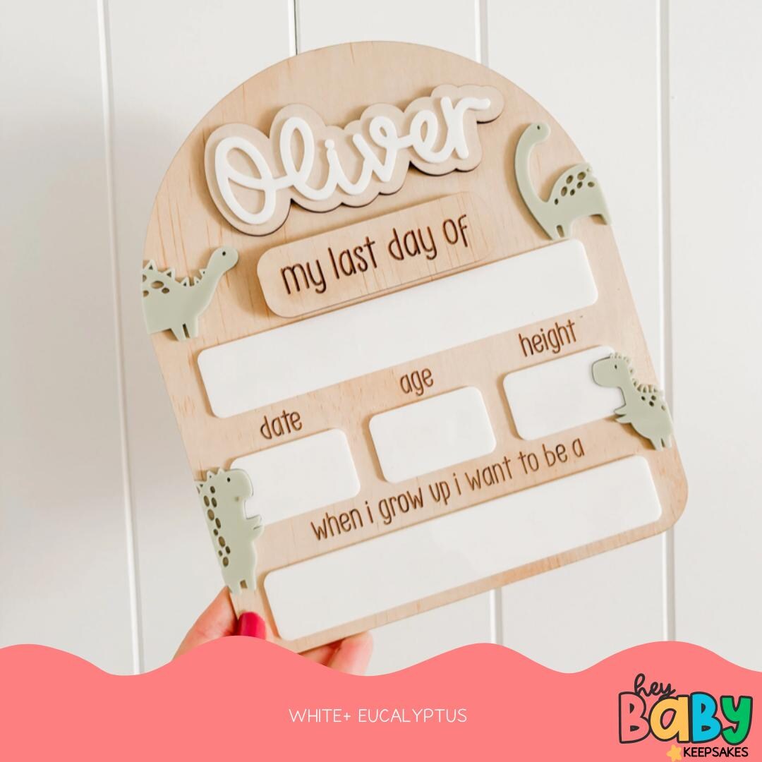 Back to School Board - DINOSAURS| Personalised My First Day Board ...