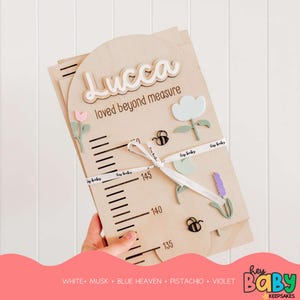 Personalised Growth Chart - WILDFLOWER | Girls Room | Daisy Theme ...
