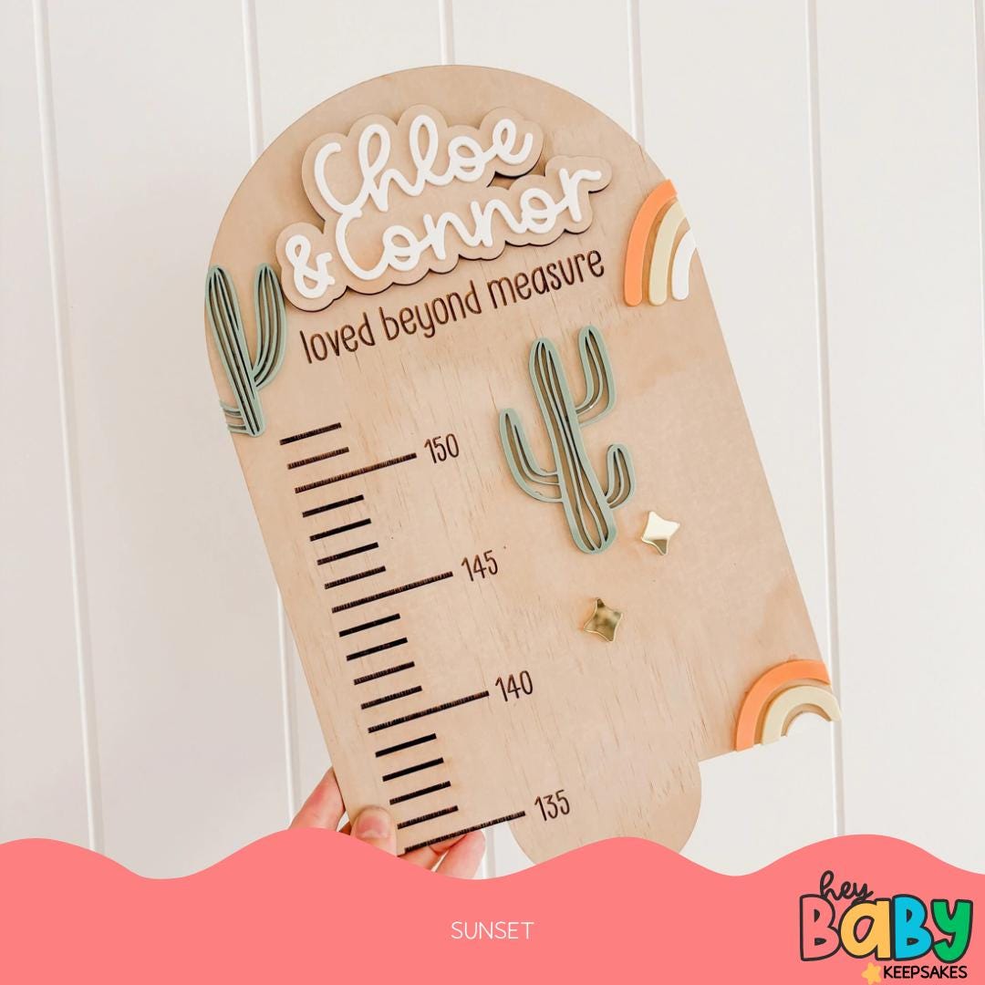 Personalised Growth Chart - DESERT DREAMS | Gender Neutral Decor ...