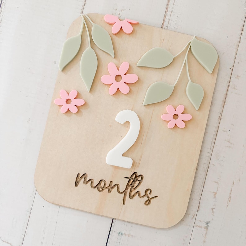 Daisy Name Plaque | Name Announcement Sign | Milestone Set | New Baby ...