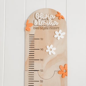 Personalised Growth Chart FIELD OF DAISIES Girls Room Decor Daisy Theme ...